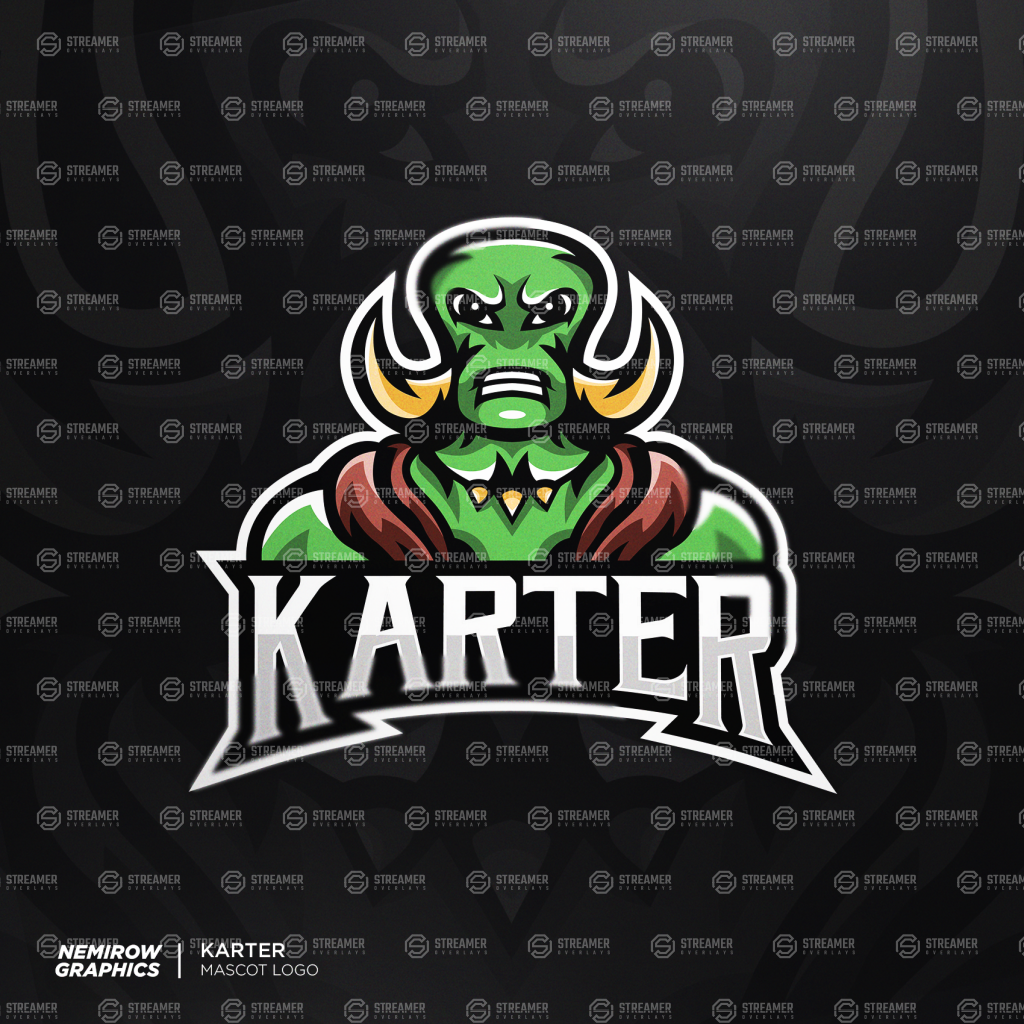 Mascot logo -Karter - Streamer Overlays